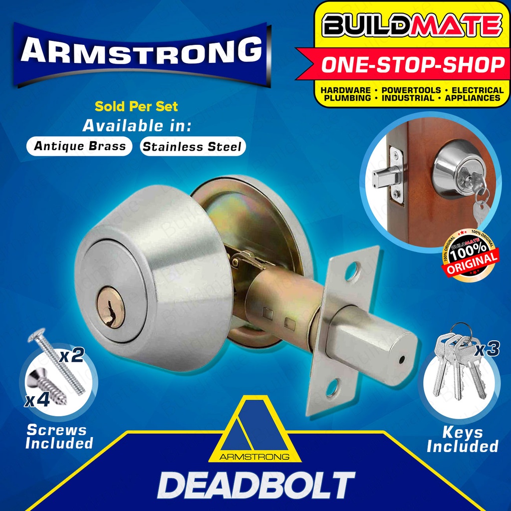 ARMSTRONG Deadbolt Door Security Lock Single Type 101 Stainless ...