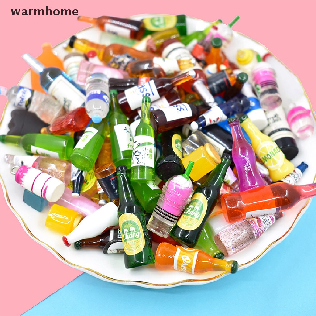 WMPH 10/20PCS Miniature Drink Mixed Mini Coke wine Bottle Dollhouse ...