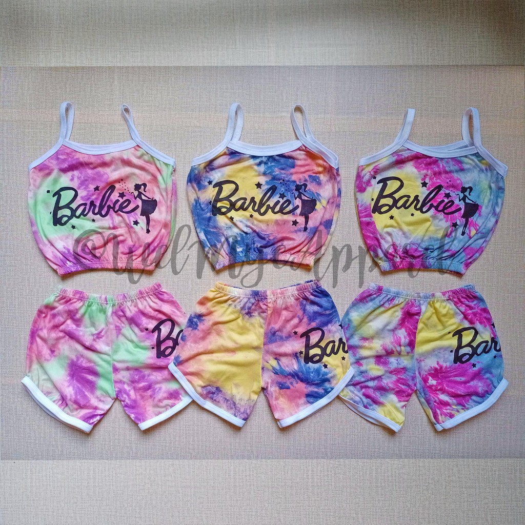 Barbie TieDye Croptop Terno Spandex for Kids 1-12 months old, Random ...