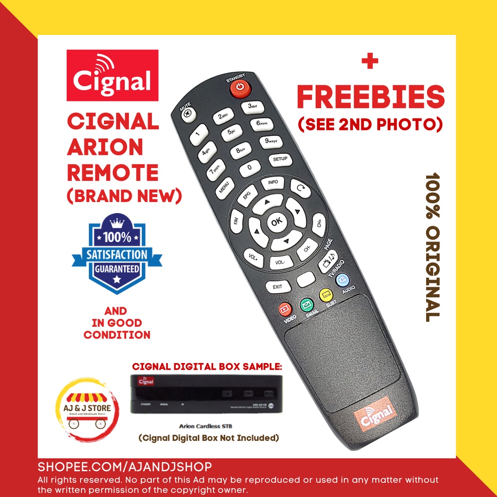 Cignal ARION REMOTE (HD/SD) BRAND NEW, Original & Good Condition w ...