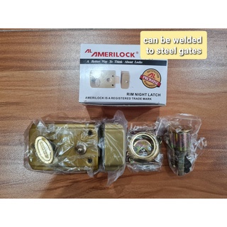 Amerilock Rim Night Latch Brass Lockset Steel Metal Gate Weldable Lock ...
