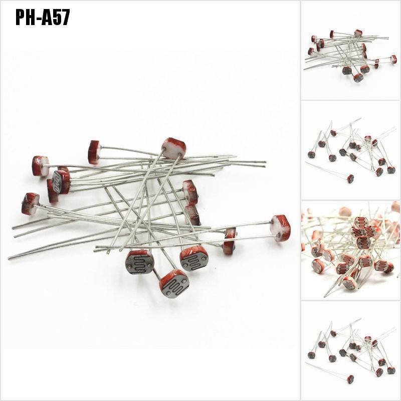 30pcs Photoresistor Ldr Cds 5mm Light Dependent Resistor Sensor Gl5516