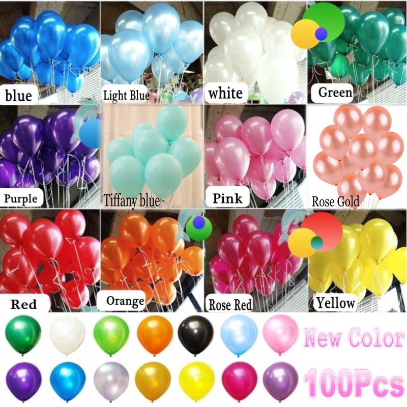 New Colorful Latex Balloons 100pcs 10 inch Latex Helium Balloon ...