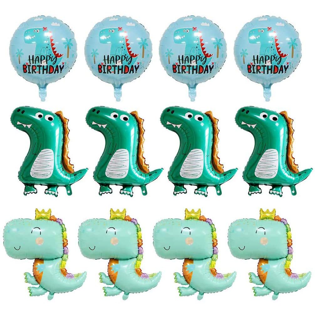 6 Pcs Dinosaur Party Decoration Dinosaur Balloons 18-inch Foil Dinasour ...