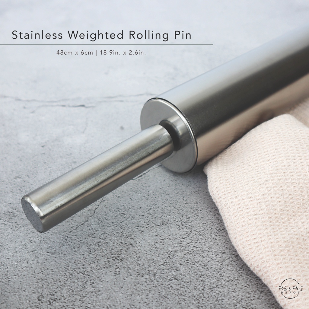 Heavy Duty Stainless Weighted Rolling Pin 48cm | Shopee Philippines