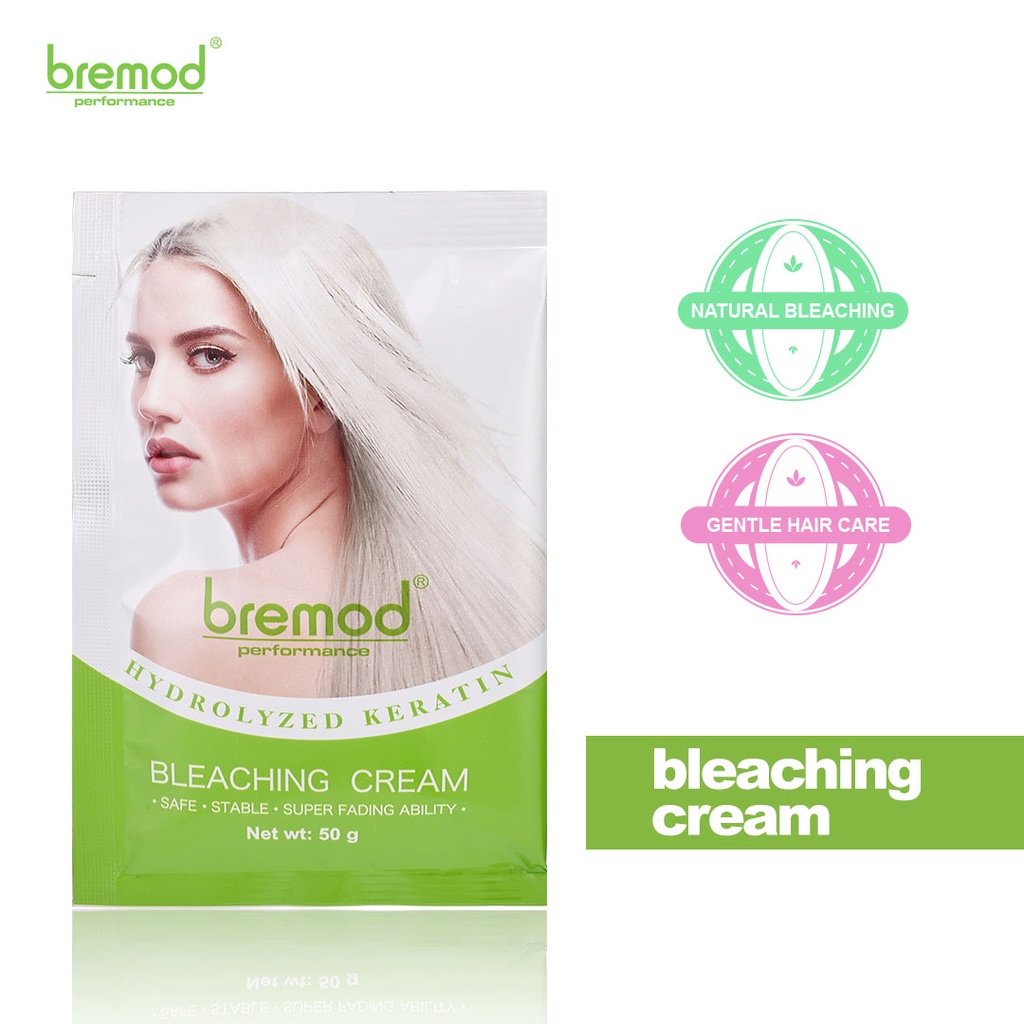 Bremod Hair Bleach 50g Hydrolyzed Keratin Stable Fast Fading Bleaching ...