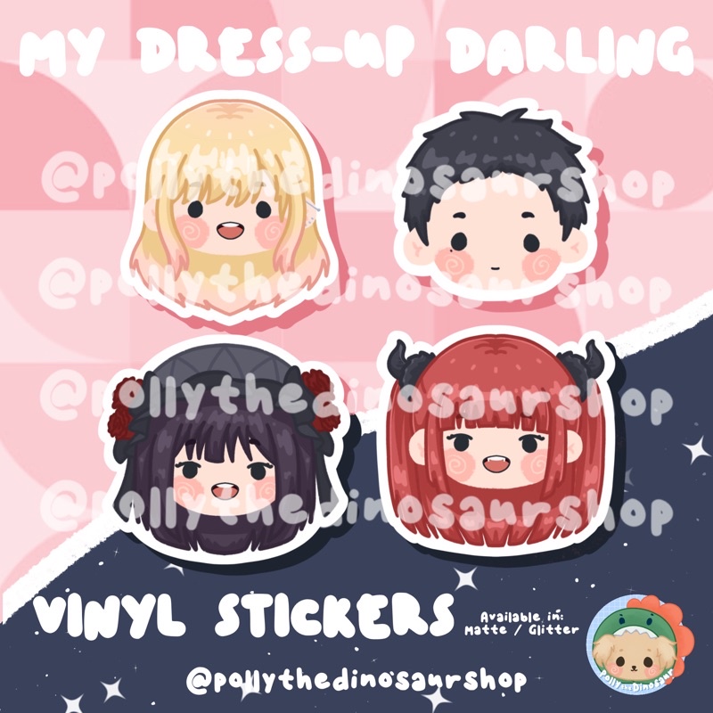 My Dress-Up Darling Vinyl Sticker Flakes | My DressUp Darling Stickers ...