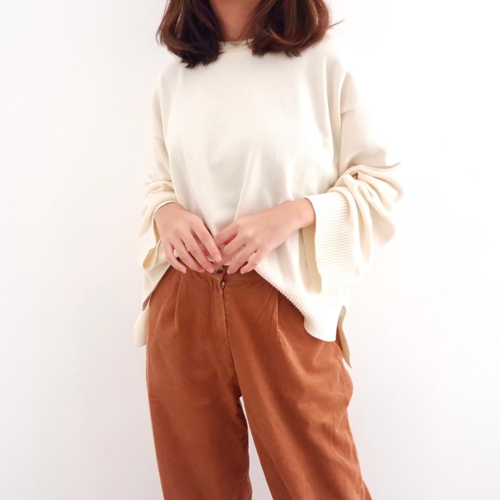 Emyr Oversized Crop Sweater (Korean Oversized Knit Sweater) | Shopee ...