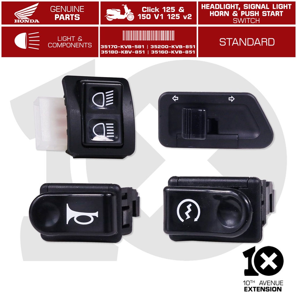 10thX Honda Genuine Headlight, Signal light, Horn, Push Start Switch ...