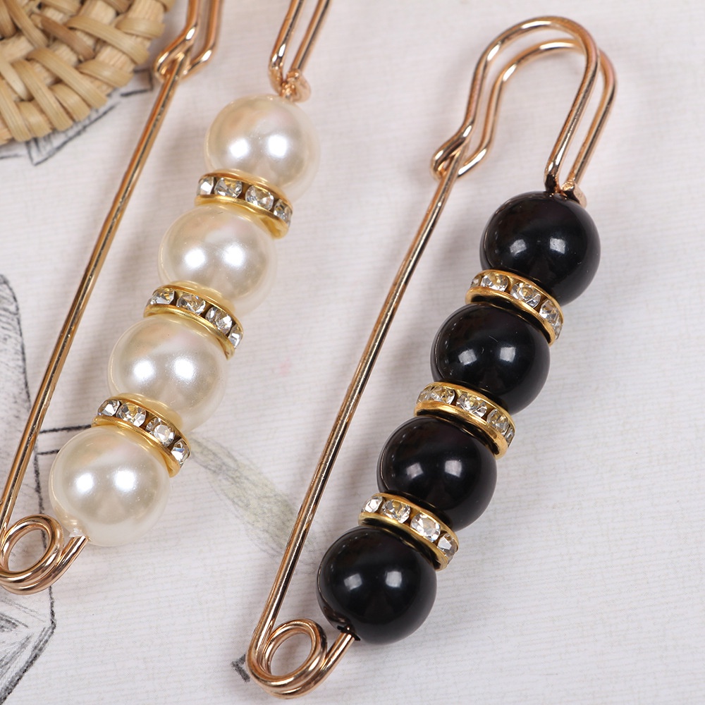 Pearl Brooch Tightening Waistband Pin Opening Bottom Metal Pearl Cute ...