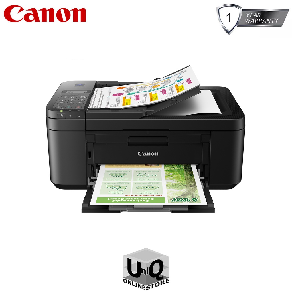 Canon PIXMA E4570 All-in-One Wi-Fi Ink Efficient Colour Printer w/ Fax ...
