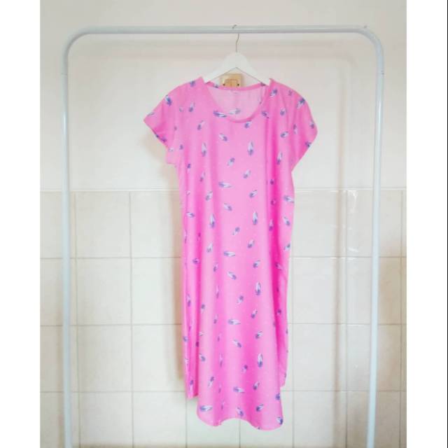 Homedress Feather Pink Negligee | Shopee Philippines