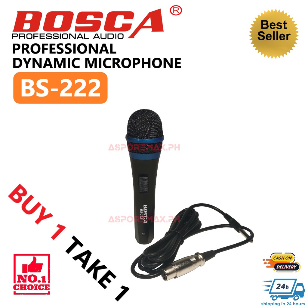 Buy 1 Take 1 BOSCA Professional Dynamic Microphone BS-222 COD | Shopee ...