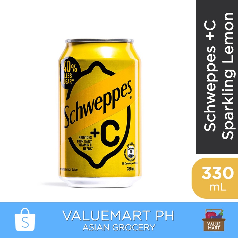Hong Kong Schweppes +C Sparkling Lemon - 330 ml | Shopee Philippines