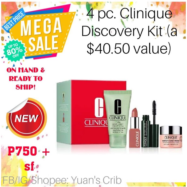 Clinique 4 pc. Discovery Set n(a $32 value!) | Shopee Philippines