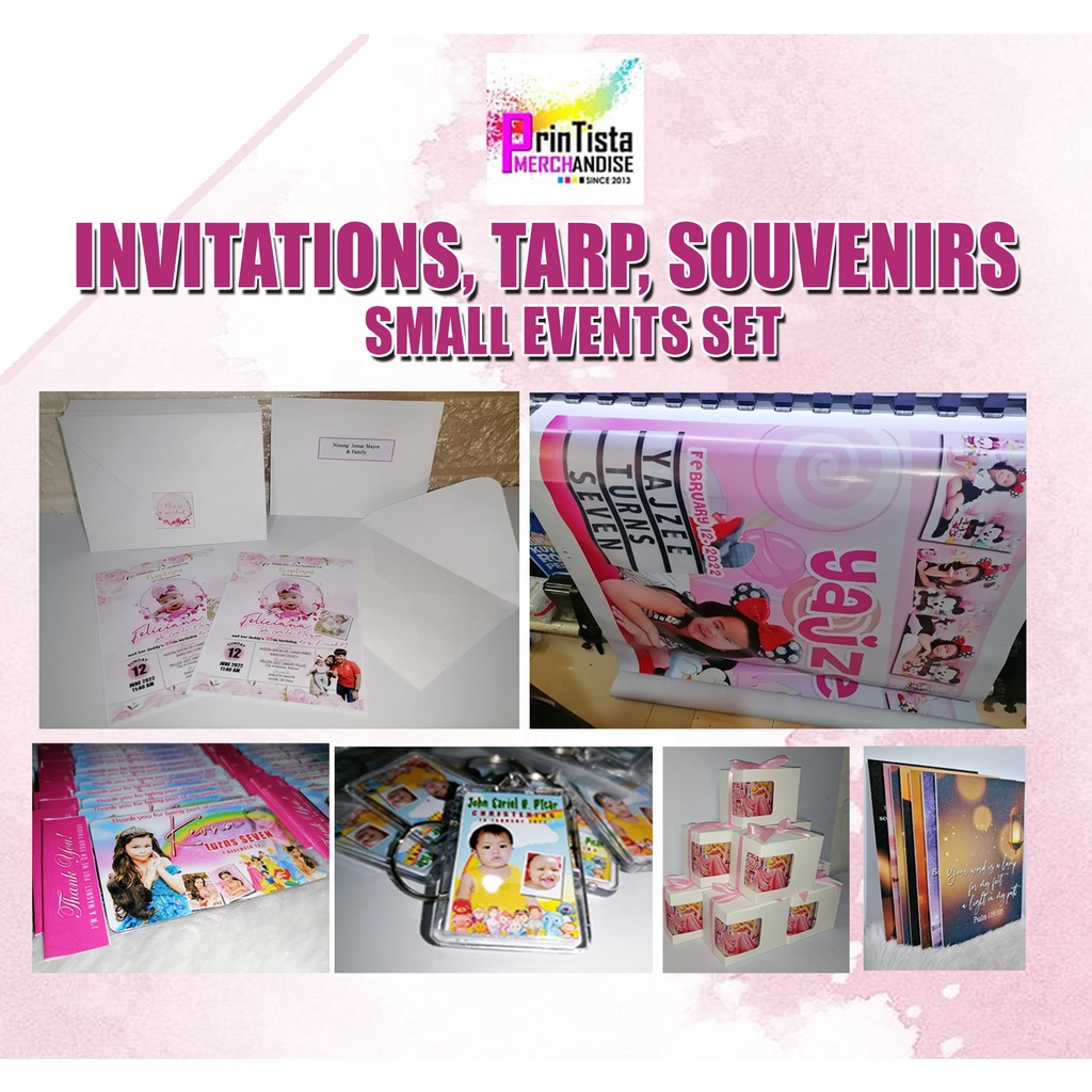 INVITATIONS,TARP & SOUVENIRS PACKAGE or MERCHANDISE CHECK-OUT ONLY ...