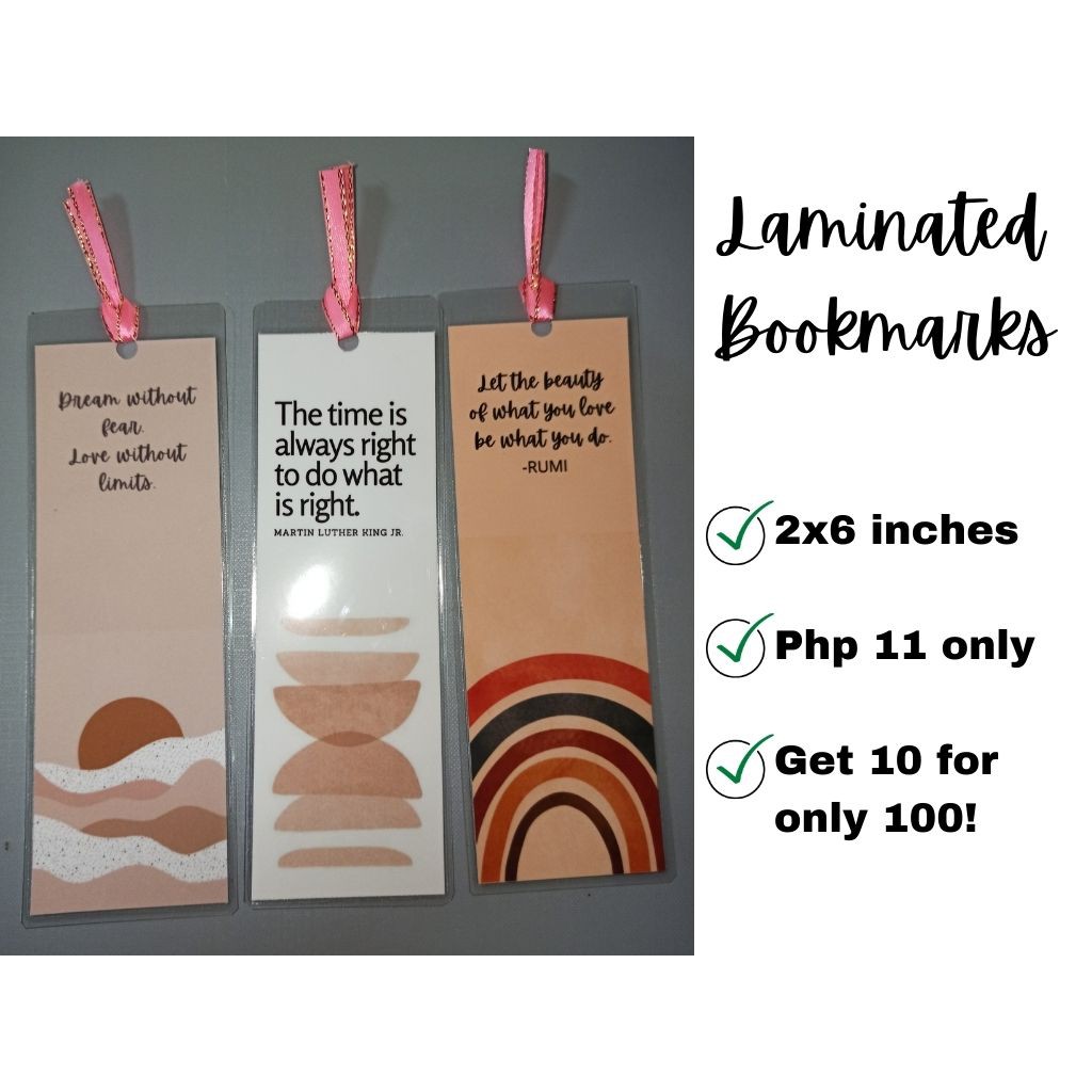 Laminated Bookmarks (Quotes, Bible Verses) | Shopee Philippines