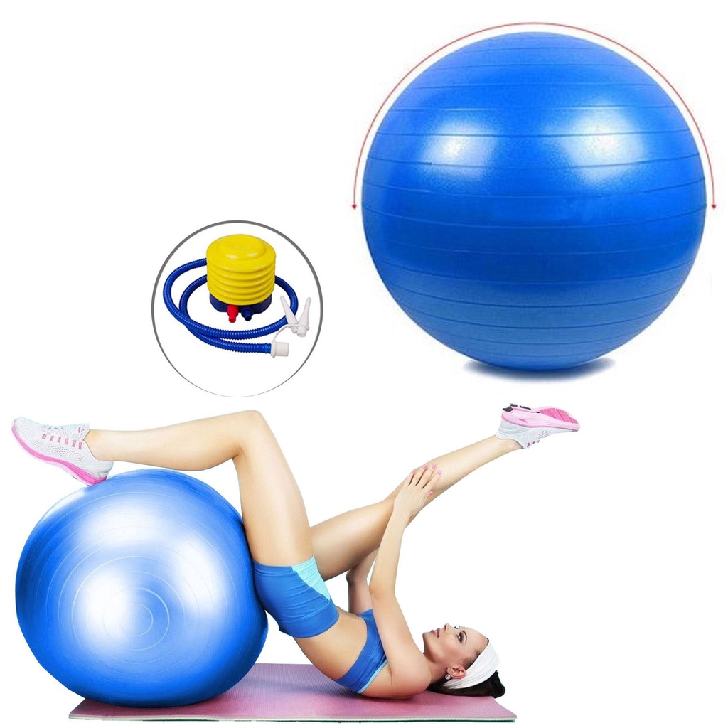 Explosion-Proof Extra Thick Gym Ball Fitness Exercise 55Cm | Shopee ...