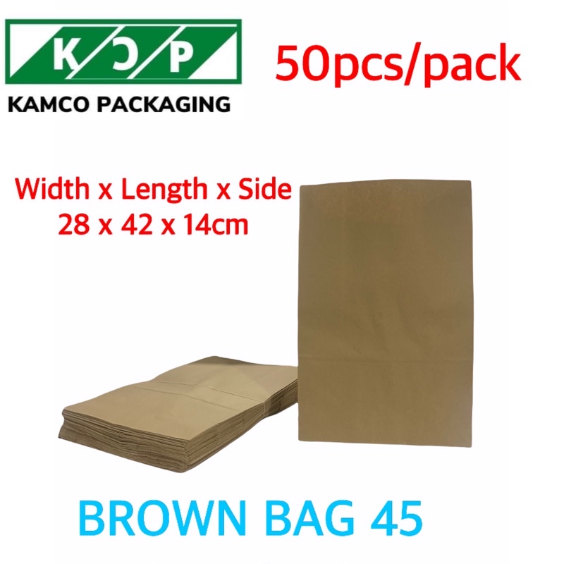 Brown Paper Bag 45 (50's) | Shopee Philippines