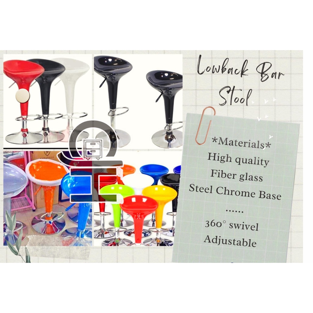 Lowback Bar Stool chair | Shopee Philippines