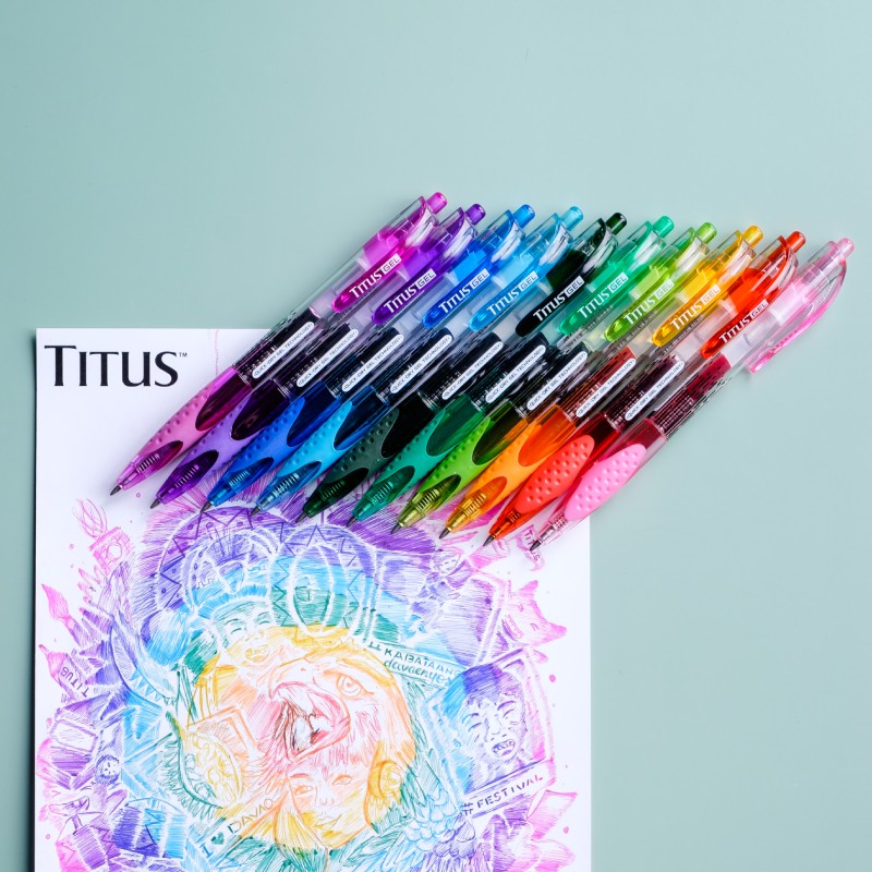 12pcs Titus Quickdry Gel Pens Set | Shopee Philippines