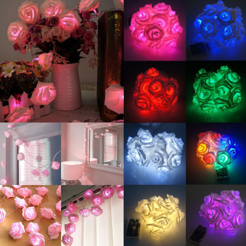 {COD} 20pc LED Rose Flower Fairy String Lights | Shopee Philippines