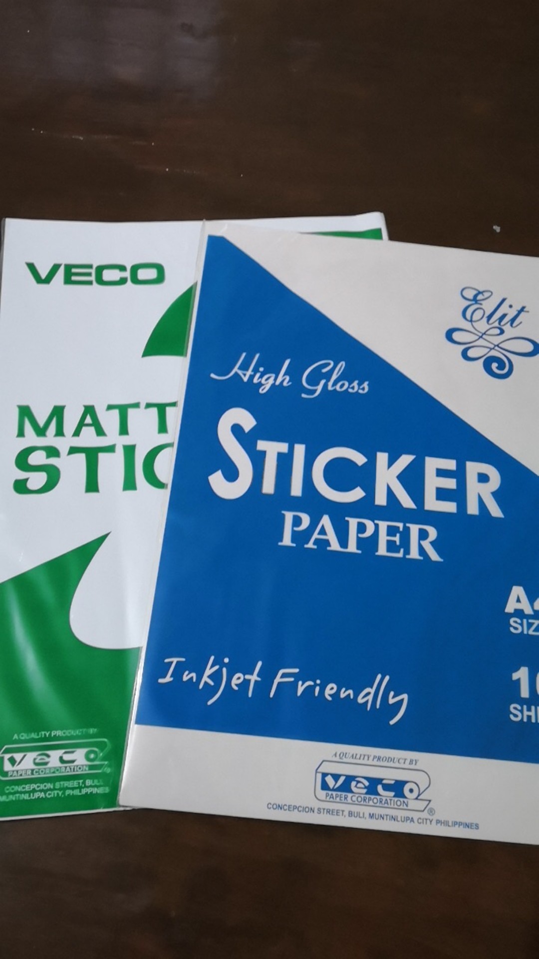 Veco matte STICKER PAPER a4 size ( 10 pcs/pack ) | Shopee Philippines