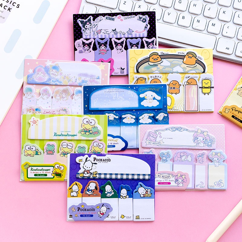 Sanrio Cute Sticky Tabs / Notes / Flags Set Twin Stars Pochacco My ...