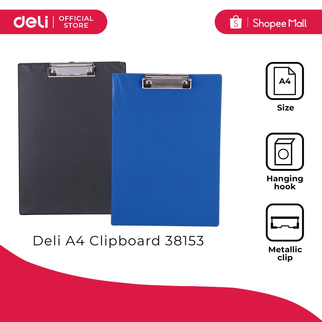Deli 38153 File Organizer- A4 Clip Board (1PC) [752438153] | Shopee ...