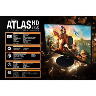 Gamdias Atlas HD275C 27" 144HZ CURVED GAMING Monitor | Shopee Philippines