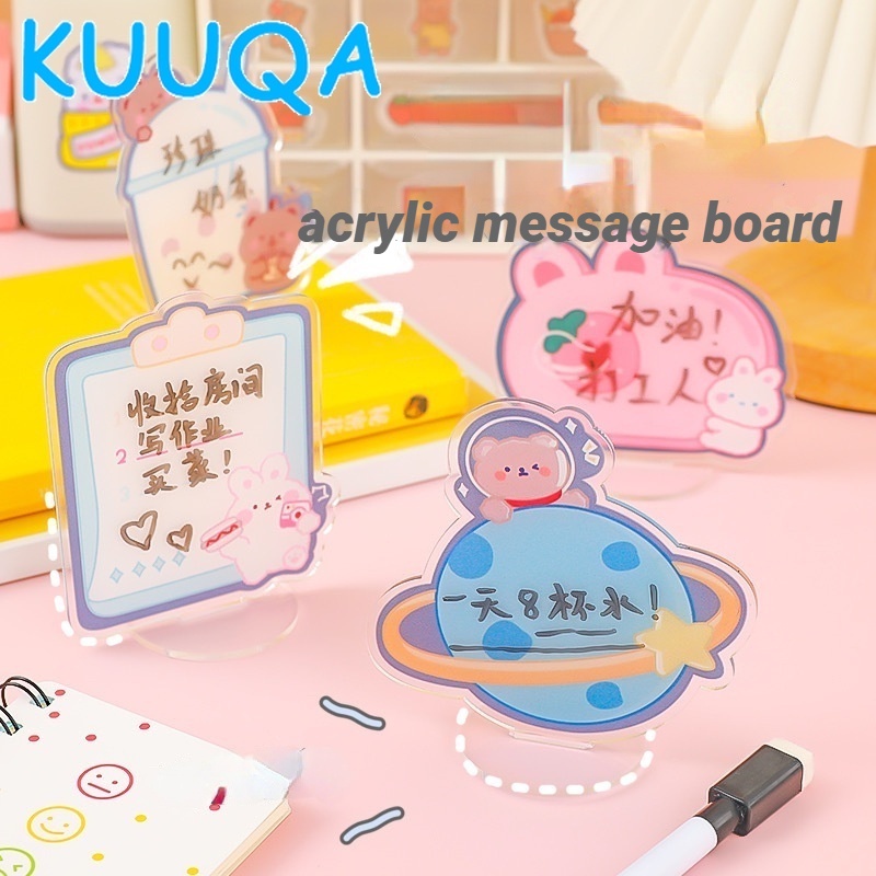 Cute Acrylic Writing Boards Cartoon Memo Message Board Erasable ...