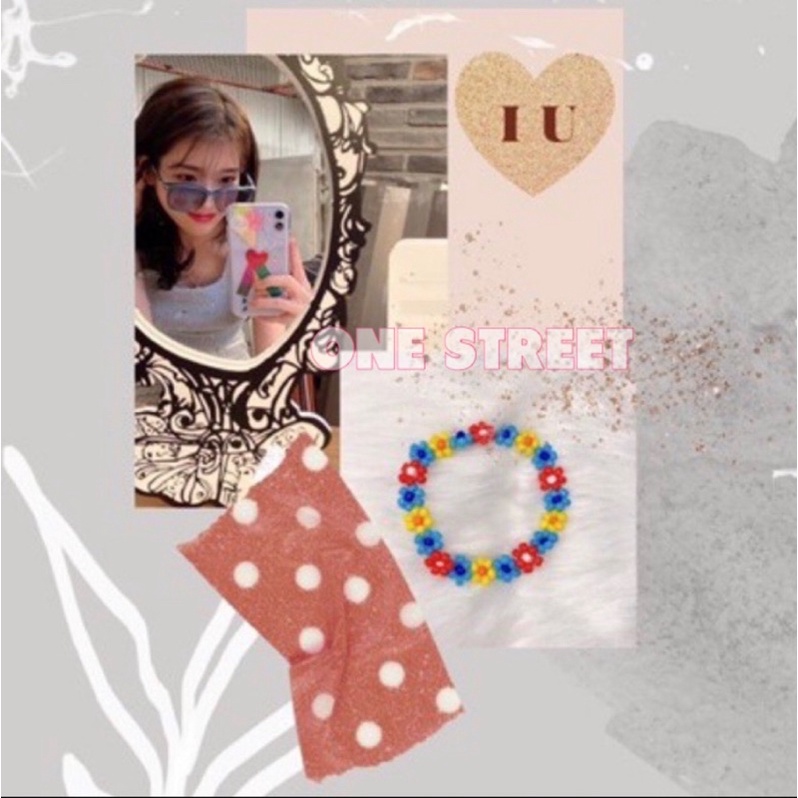 KPOP Inspired Beaded Bracelet IU Colorful Flower [ Bead Accessory ...