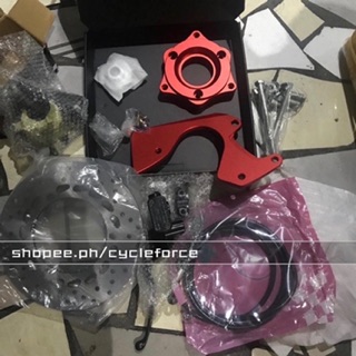 motorcycle rear disc brake bracket assy aerox (full set with disc rear ...