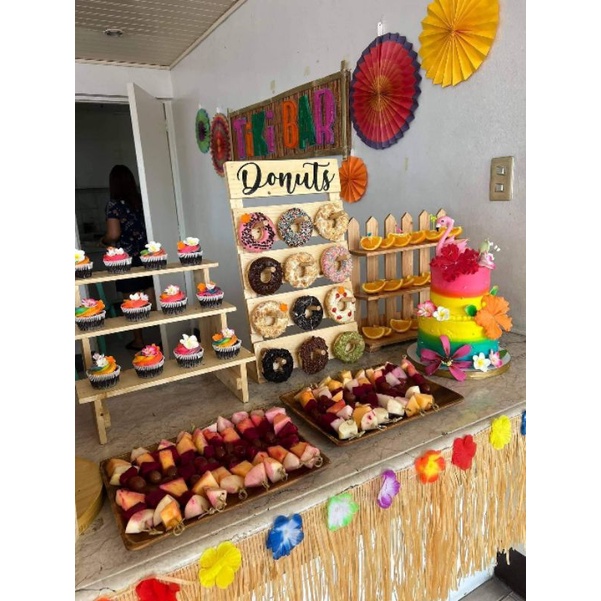 Donut Wall 12stick rustic theme, aesthetic, natural Dessert Buffet ...