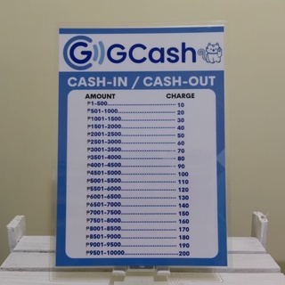 Gcash rates or charges laminated | Shopee Philippines