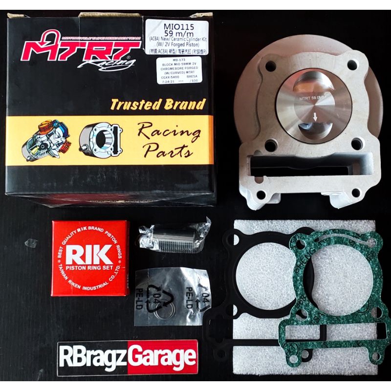 MTRT 59mm Chromebore Block Set w/ Forged Piston - Mio Sporty / Soulty ...