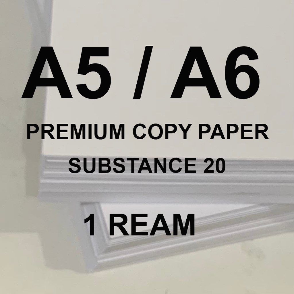 500 Sheets A5 A6 70gsm Subs20 Copy Paper Bond Paper Smooth No Paper Jam
