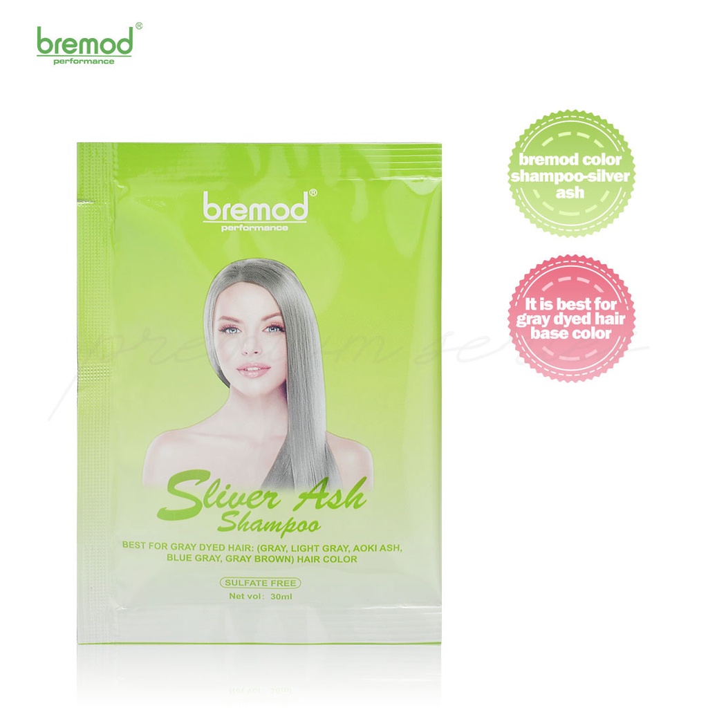 Bremod Hair Color Protection Shampoo 30ml for Gray Aoki Ash Blue Gray ...