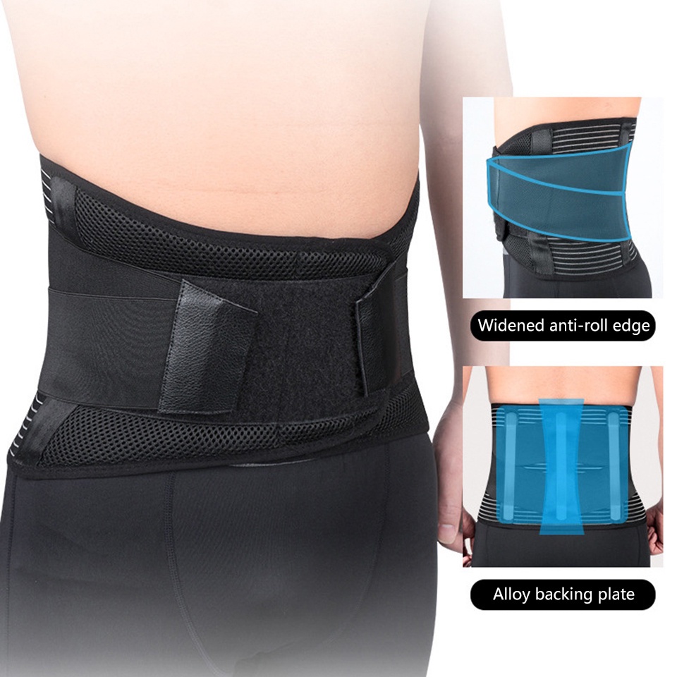 Lumbar Support Waist Belt Health Therapy Breathable Back Spine Support ...