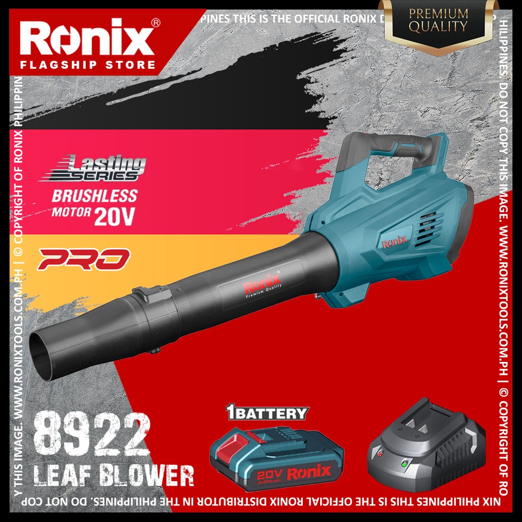 Ronix 8922 Premium Quality Cordless Leaf Blower, 20V, 12.5m3/min ...
