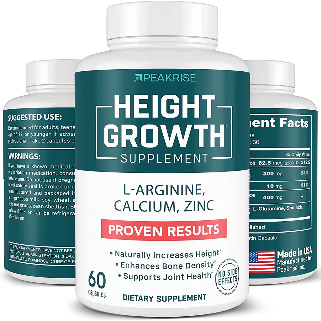 Height Growth Supplement 60 Capsules Shopee Philippines