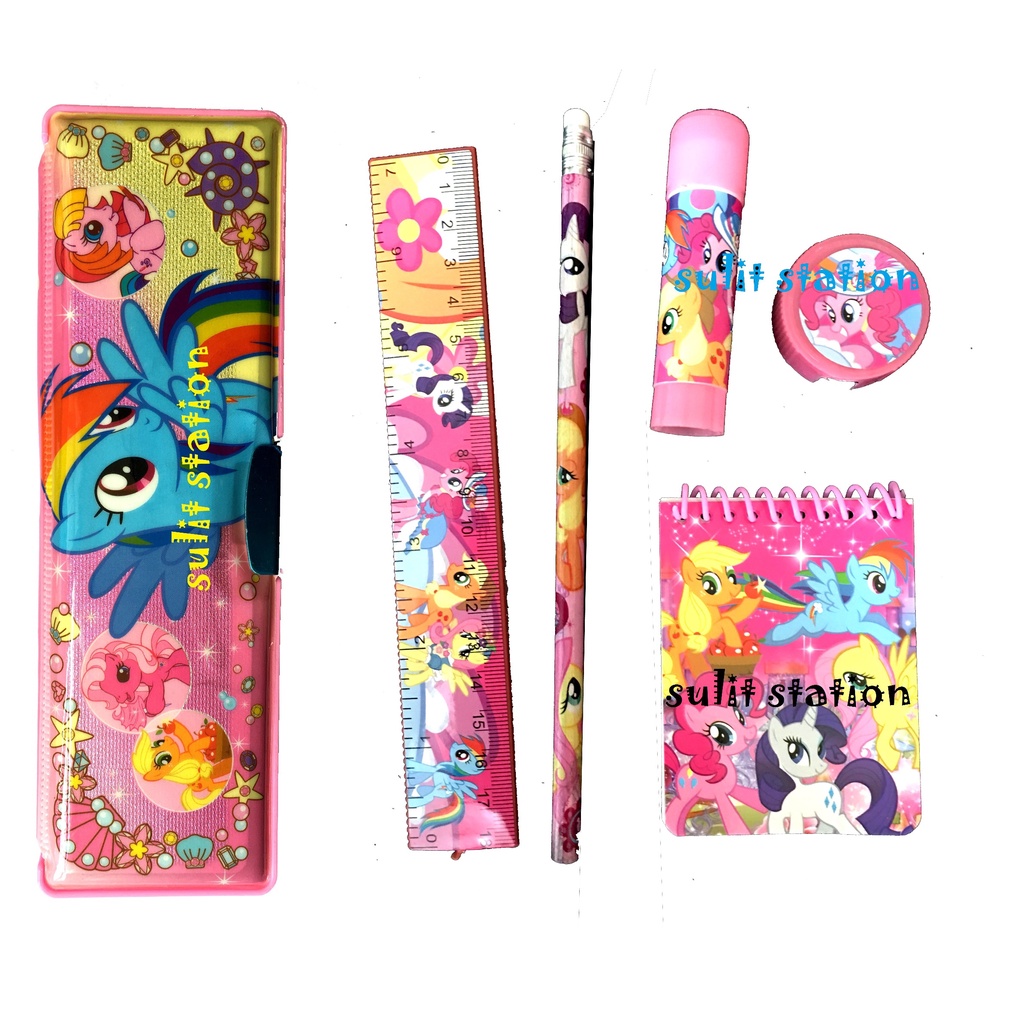 6in1 MLP MY LITTLE PONY MAGNETIC PENCIL CASE with SCHOOL STATIONARY ...