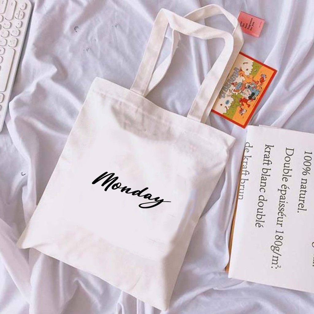 Weekdays Eco School Tuition Student Handbag Tote Bag Canvas No Zipper ...