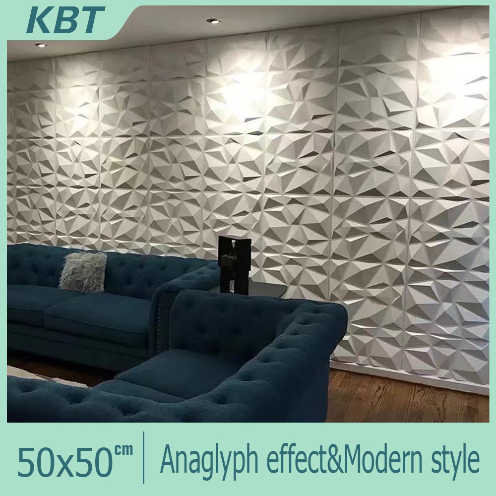50*50 3D Wallpaper Diamond Design PVC Wall Panel Mural Waterproof ...