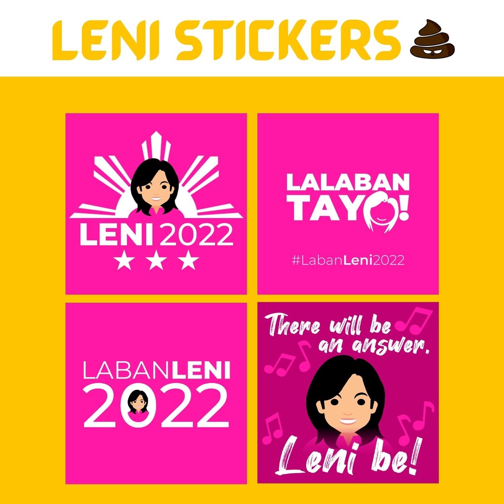 Leni Robredo Halalan 2022 campaign vinyl Leni stickers | Shopee Philippines
