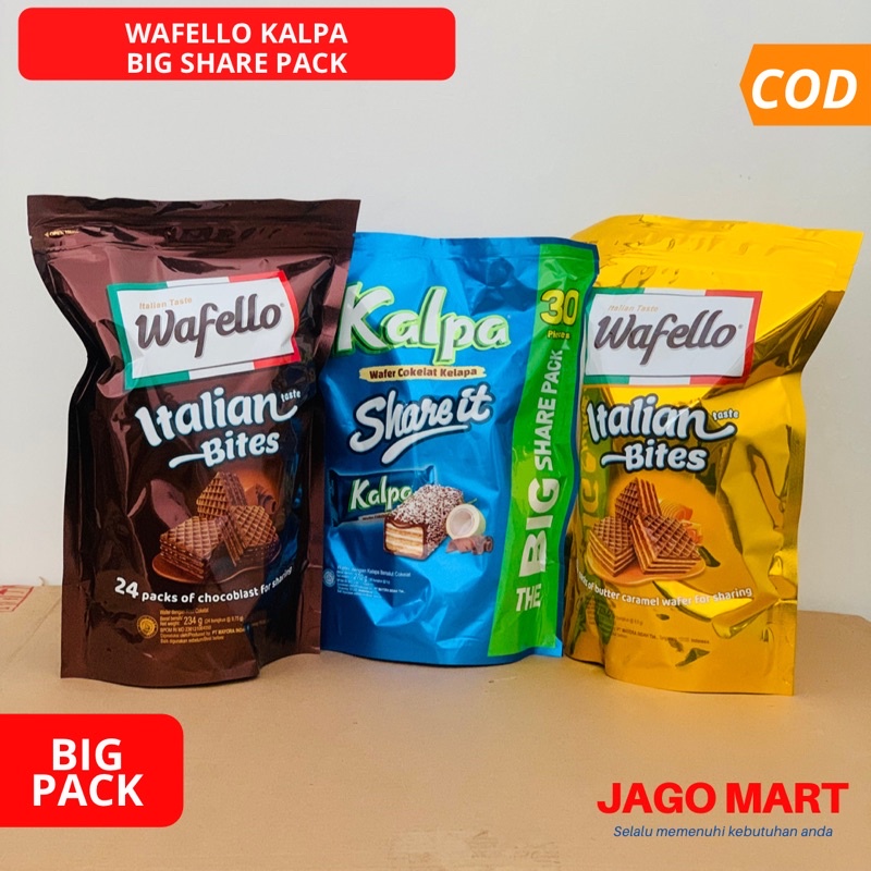 Italian Bites Wafflelo| Kalpa Wafee Coconut Chocolate Big Share Pack ...