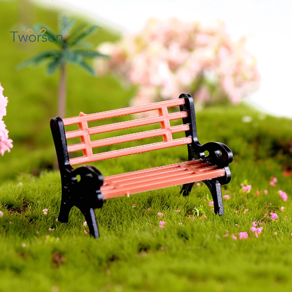 Tworsen Mini Park Bench Model Miniature Landscape Garden | Shopee ...