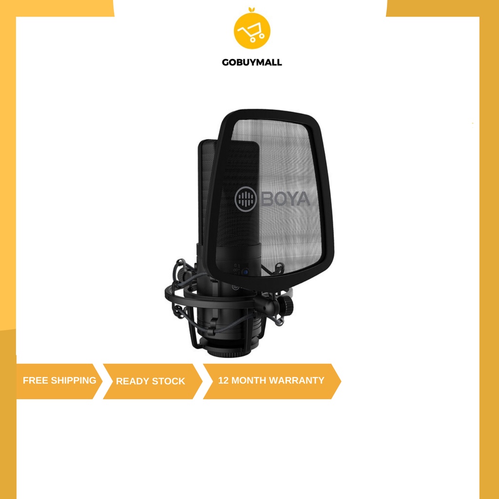 BOYA BY-M1000 Large-Diaphram Multi-Pattern Condenser Studio Microphone - BRAND NEW | Shopee ...