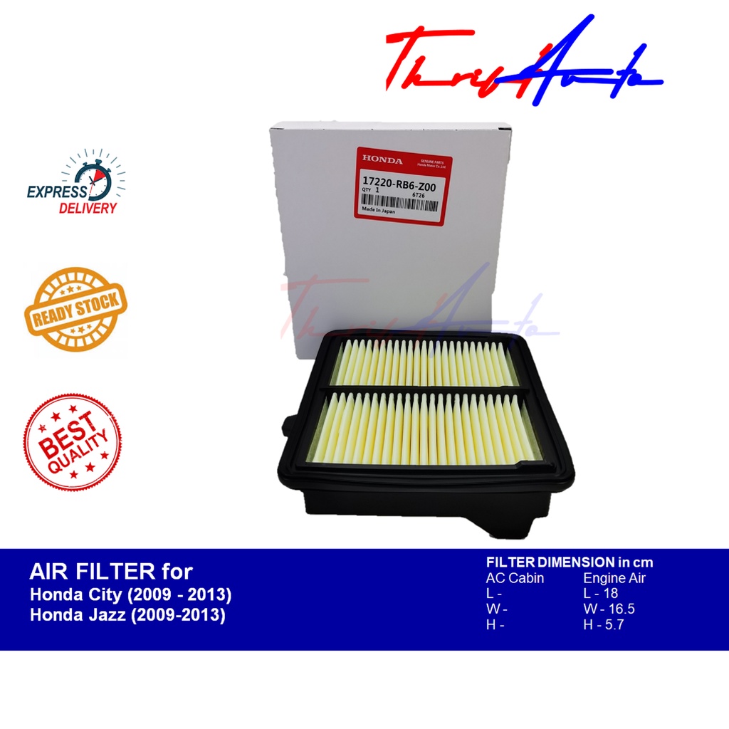 Air Filter for Honda City (2009 - 2013) and Honda Jazz (2009 - 2013 ...