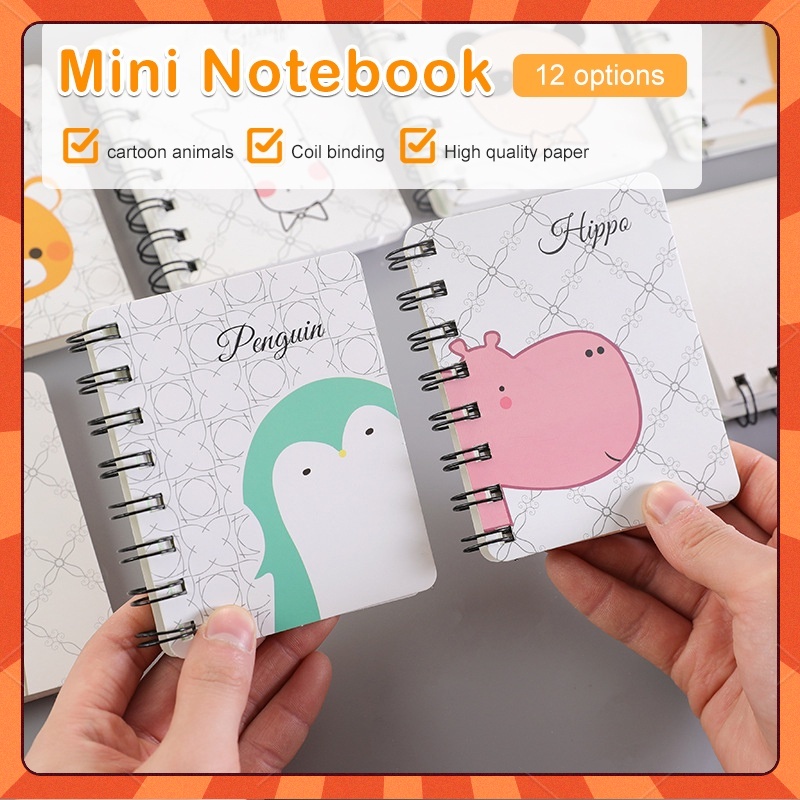 Coil Notebook Cartoon Coil Notepad Set Cute Loose Binder Notebook ...